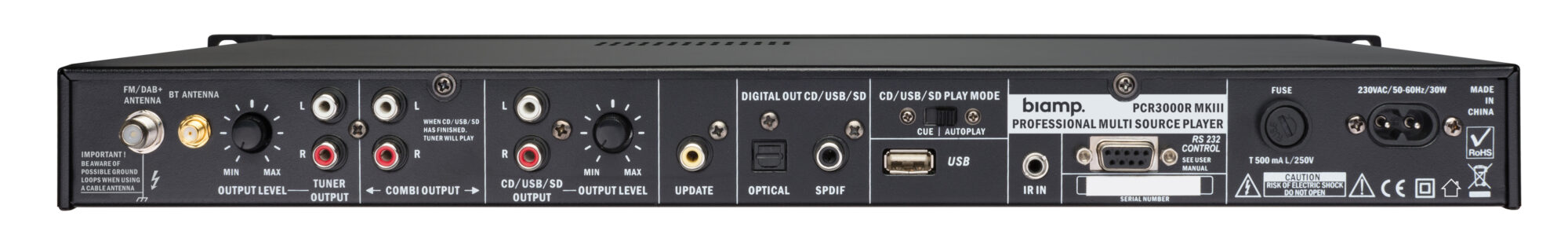 PCR3000RMKIII Apart BiAmp Lecteur Multi-sources CD/USB/SD Tuner DAB+/FM ...