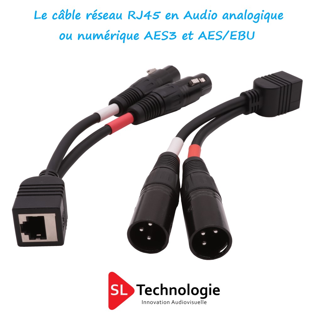 Utilisation du câble réseau pour l'audio analogique et AES - SL Technologie