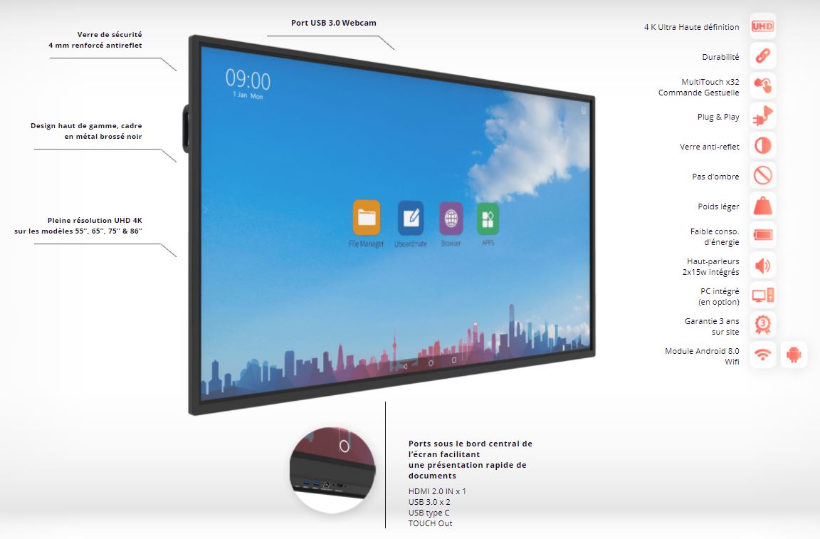 LE-75PH74 75" 4K Android 8 EASYPITCH - SL Technologie