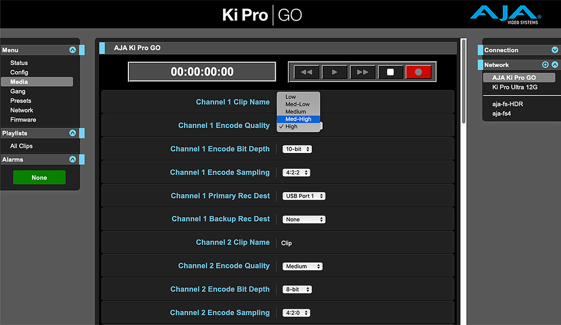 Ki Pro GO - Enregistreur H.264 multicanal - AJA - SL Technologie