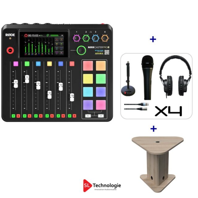 Pack Rode CasterPro II Micros Casques Mobilier - Radio WebRadio Podcast ...