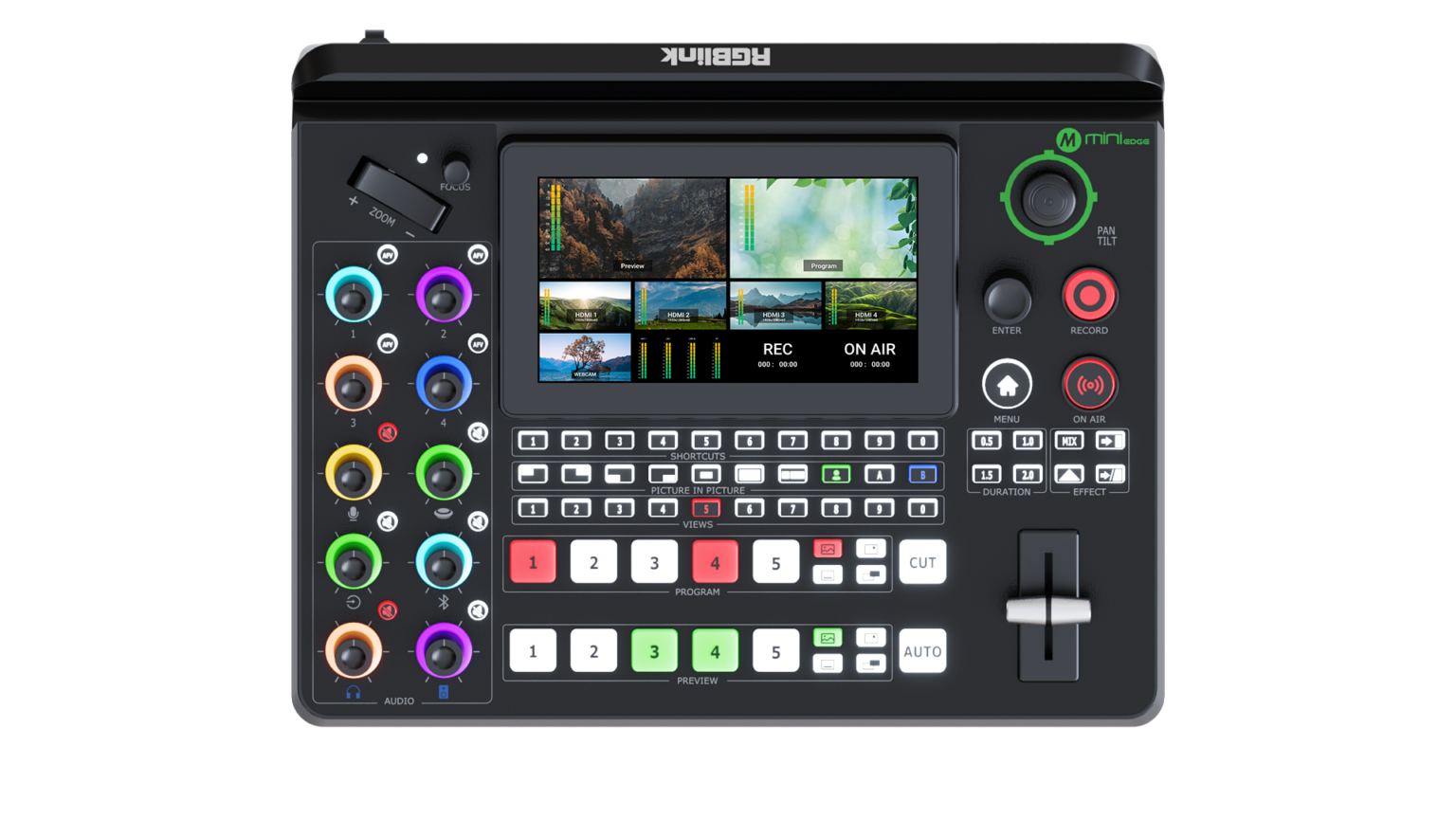 Bundle mini edge + 2 PTZ VUE CAMERA poe x20 RGBlink - SL Technologie